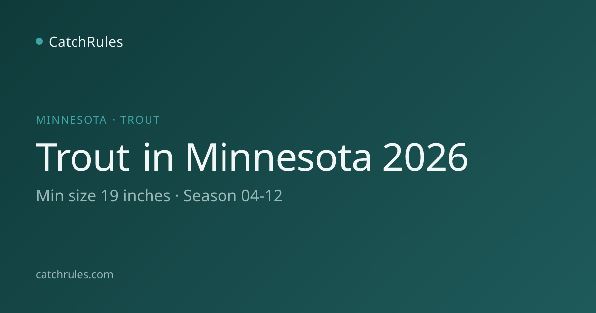 Trout Season Minnesota 2026: Dates by Region | CatchRules