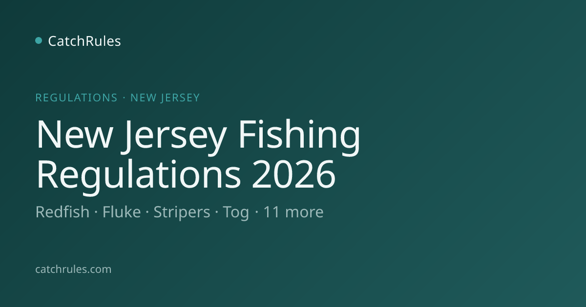 New Jersey Fishing Regulations 2026 | CatchRules
