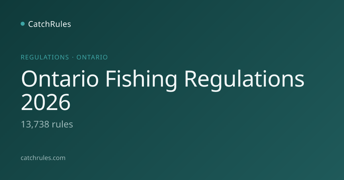 Ontario Fishing Regulations 2026 | CatchRules