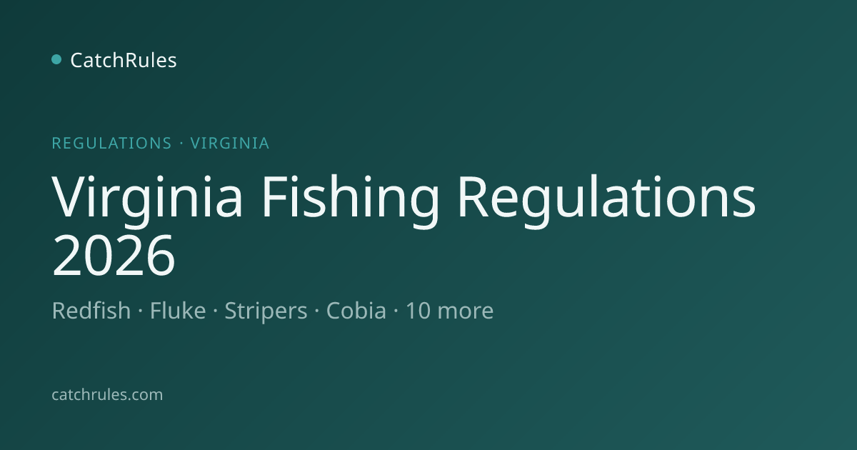 Virginia Fishing Regulations 2026 | CatchRules
